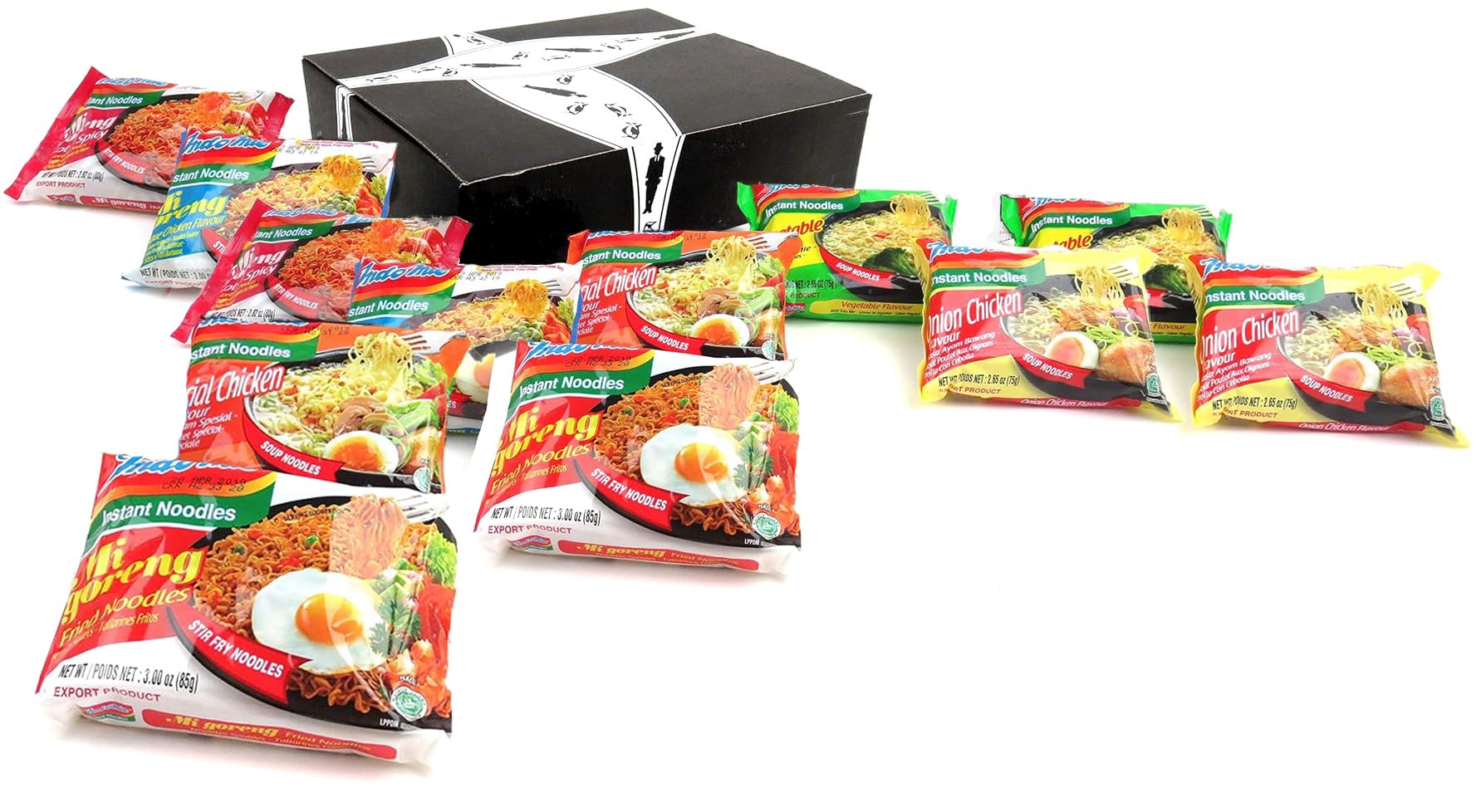Buy Indomie Mi Goreng Instant Noodles 6-Flavor Variety: Two Packets ...