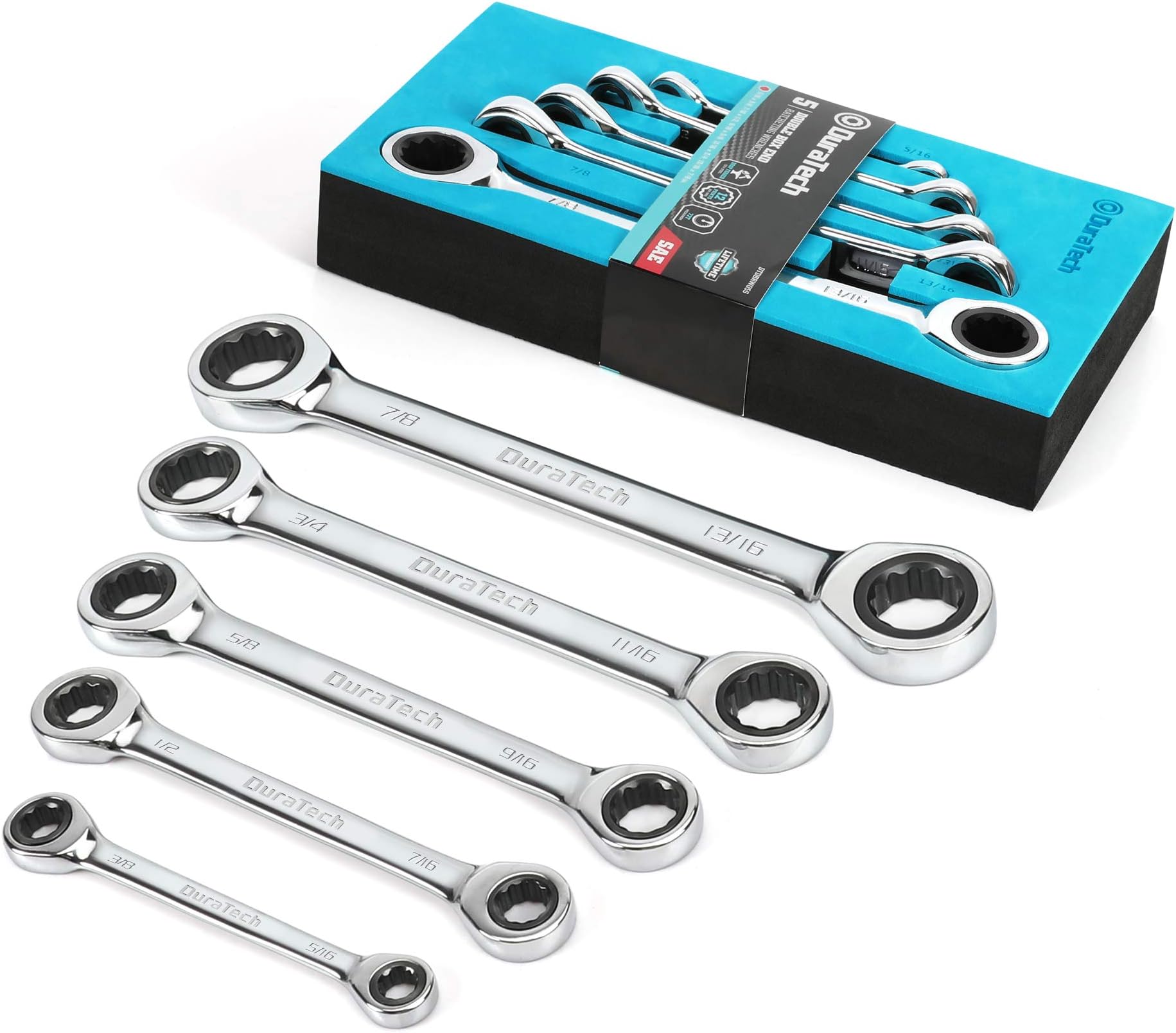 DURATECH 9 Pieces Offset Box Wrench Set&8 Pieces 50-Degree Offset ...