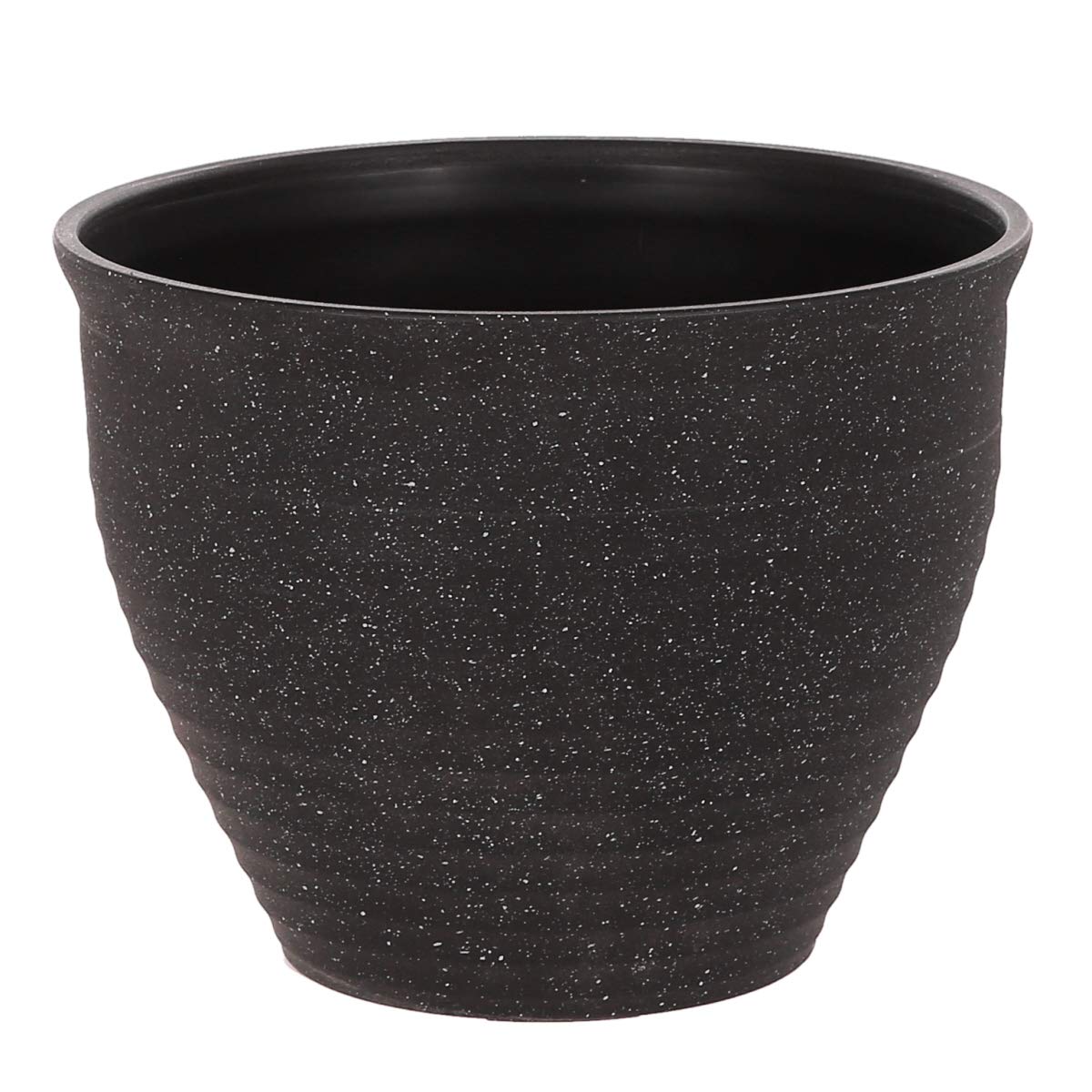 Buy Gardenesque Recycled Plastic 13" Stone Effect Garden Pot er (Basalt ...