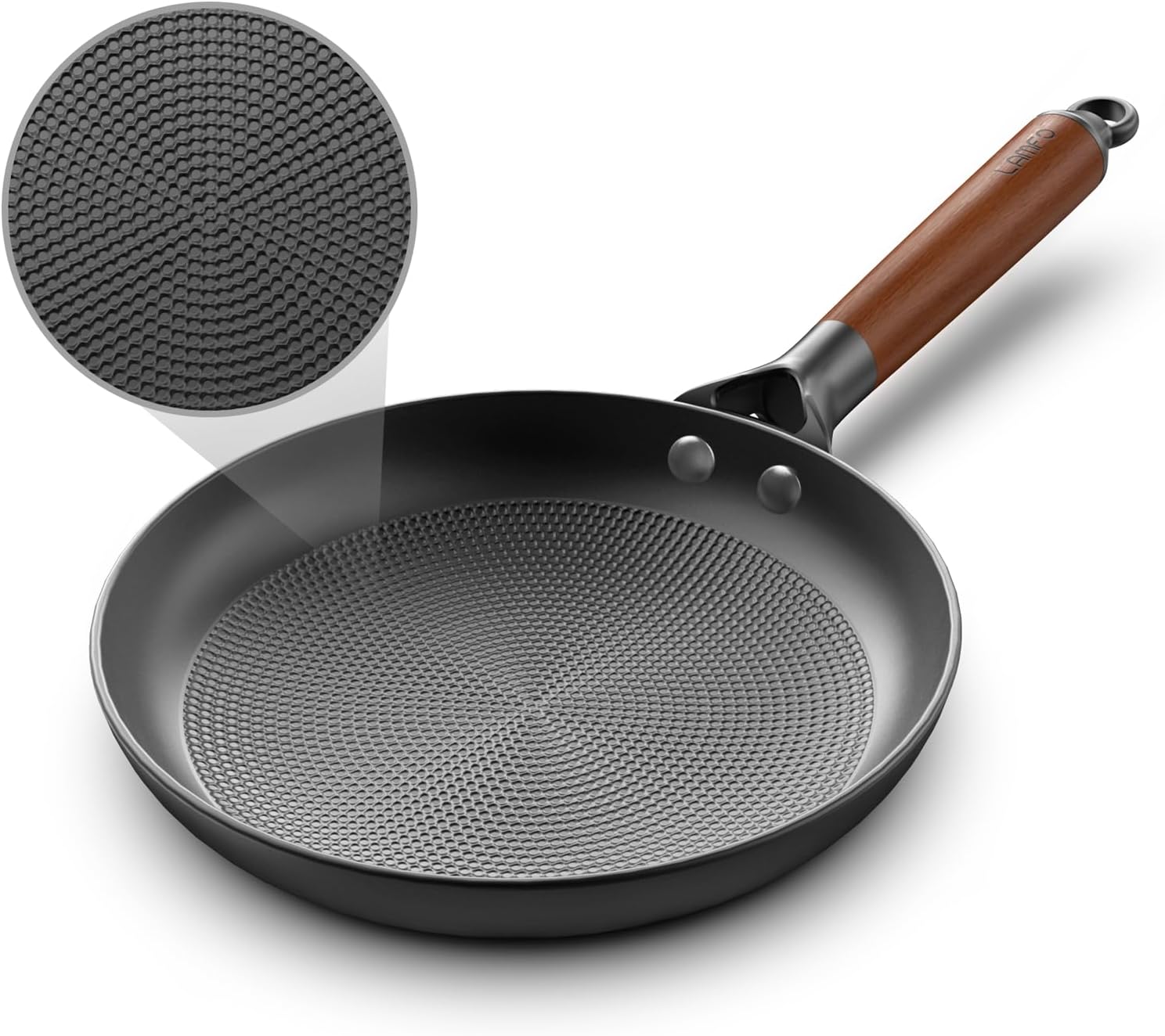 Amazon.com: LAMFO Non Stick Frying Pans, 12" Honeycomb Long-Lasting ...