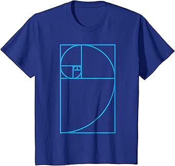 Amazon.com: Fibonacci Sequence FIB Golden Ratio Rule Cyan Fibo Numbers ...