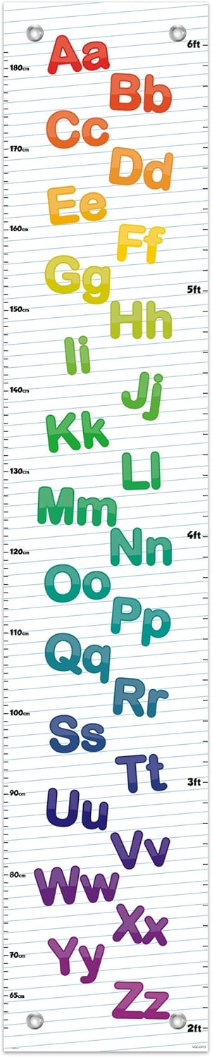 Alphabet Growth Chart ABC School Growth Chart for Kids Height ...