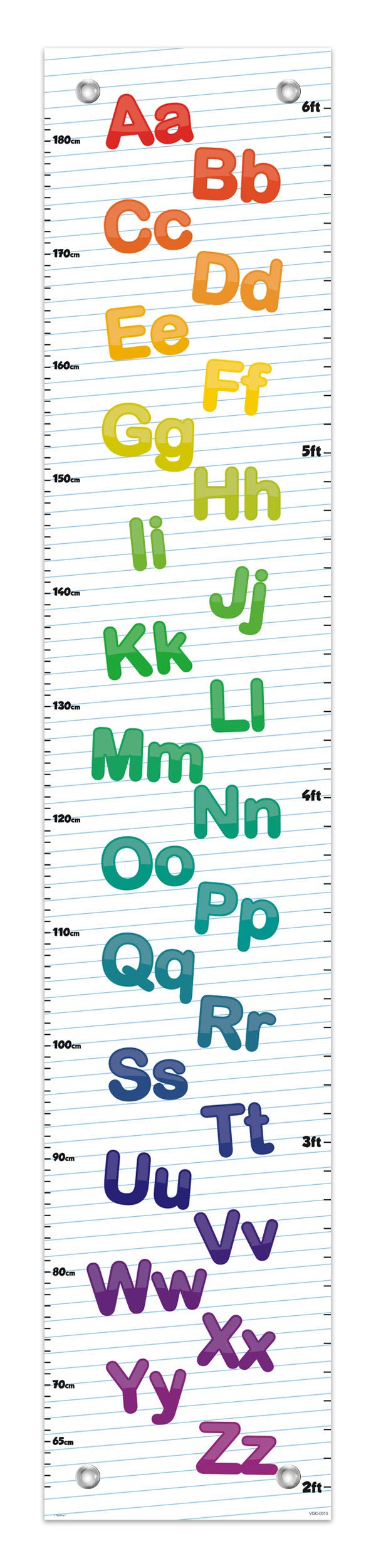 Snapklik.com : Alphabet Growth Chart ABC School Growth Chart For Kids ...