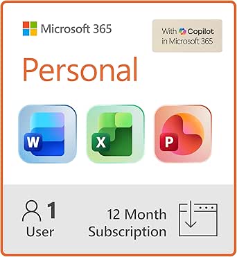 Amazon.com: Microsoft 365 Personal | 12-Month Subscription | 1 Person ...