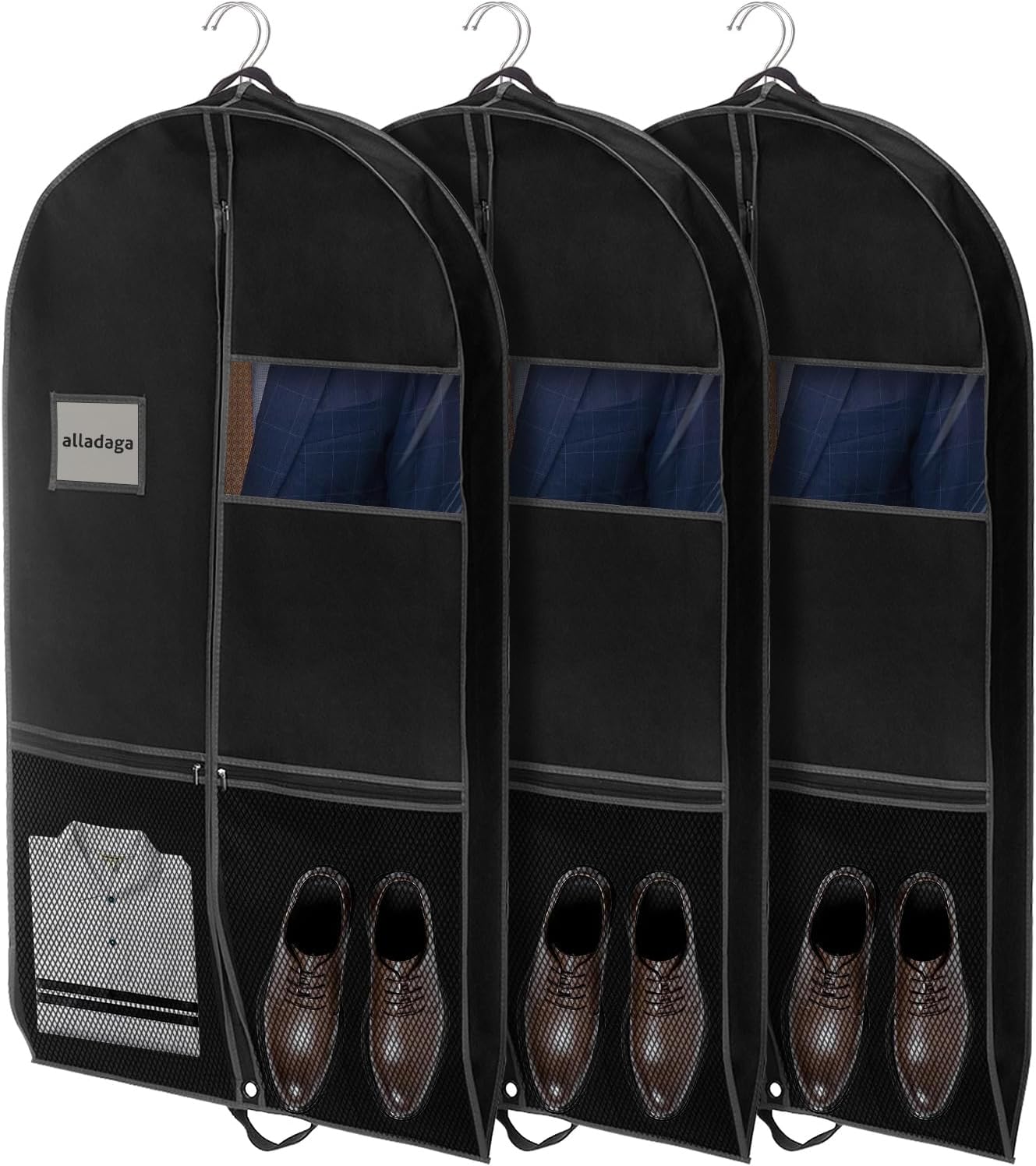 Amazon.com: 3 Pack 43" Garment Bag Suit Bag Garment Bags for Travel ...