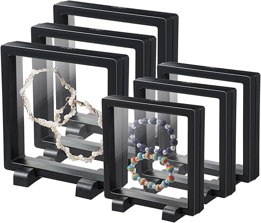 Amazon.com: 6 Pcs 3D Floating Frame, Large Size Floating Display Case ...