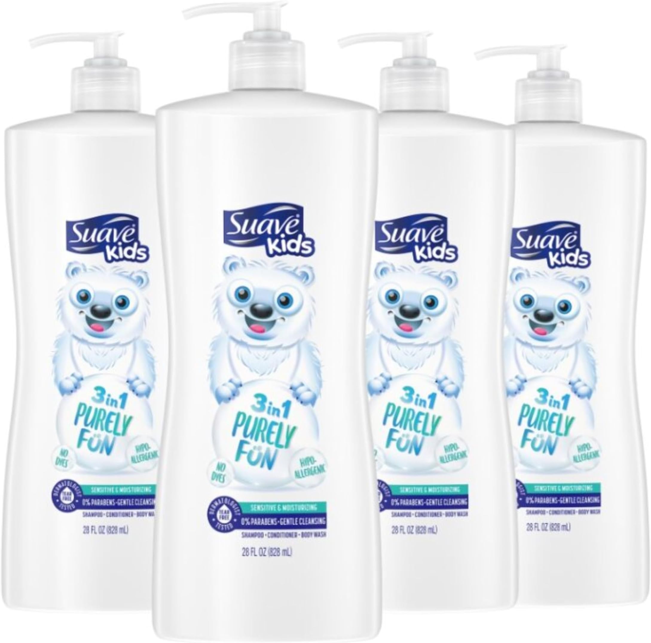 Amazon.com: Suave Kids 3 In 1 Shampoo + Conditioner+ Body Wash Purely ...
