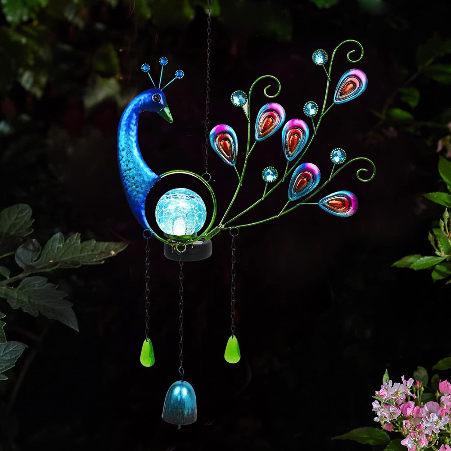 NAN ZAI NAN FANG Solar Garden Light Decor Peacock Solar Lights IP44 ...