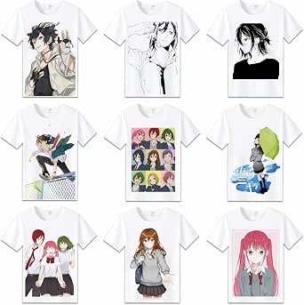Amazon.co.jp: Horimiya T-shirt Izumi Miyamura Yuki Yoshikawa Kyoko Hori ...