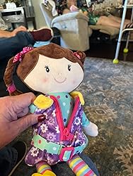Amazon.com: Snuggle Stuffs Sugar Snap Plush Learn to Dress Doll for ...