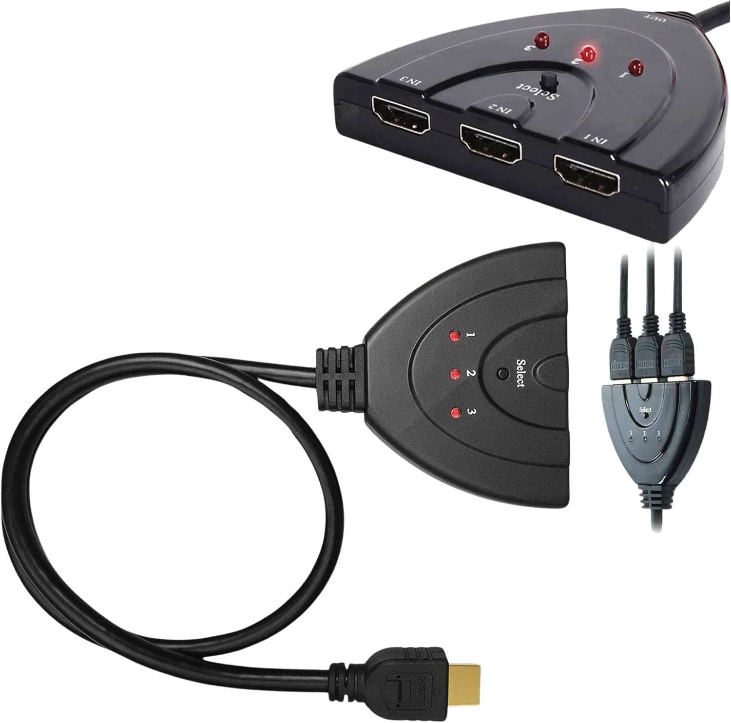 Amazon.com: THE PERFECT PART 3 HDMI Port Switch Switcher Splitter Cable ...