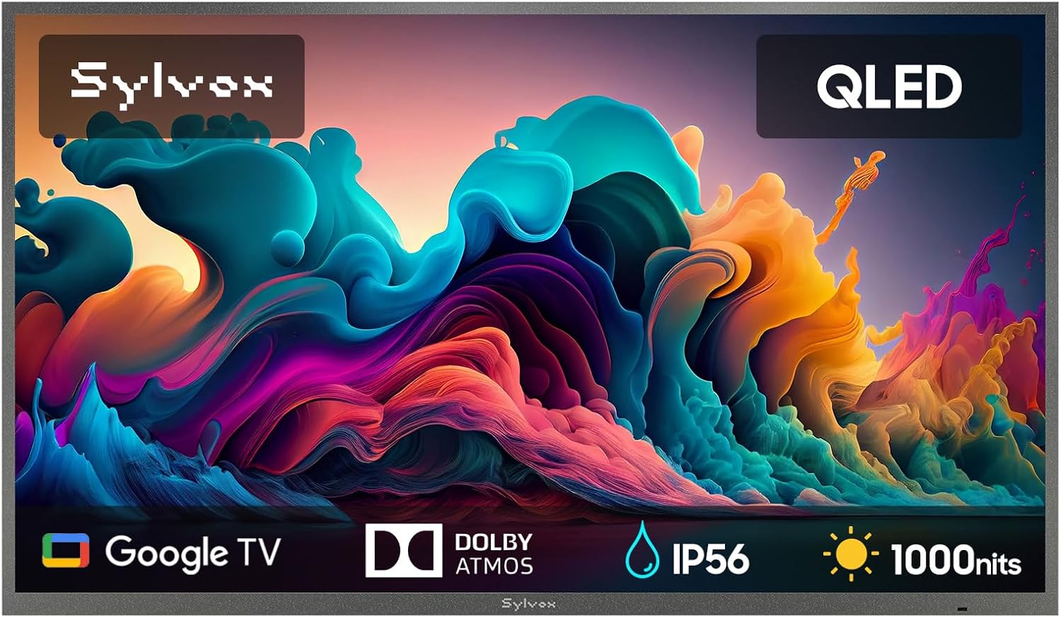 Amazon.com: SYLVOX Outdoor TV, 55'' QLED Smart TV, IP55 Waterproof ...