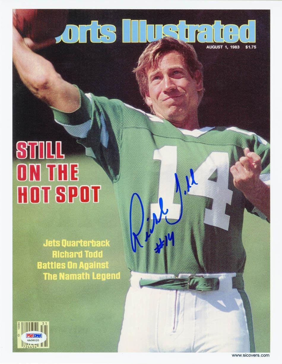 Richard Todd SIGNED Sports Illustrated Print NY Jets ITP AUTOGRAPHED ...