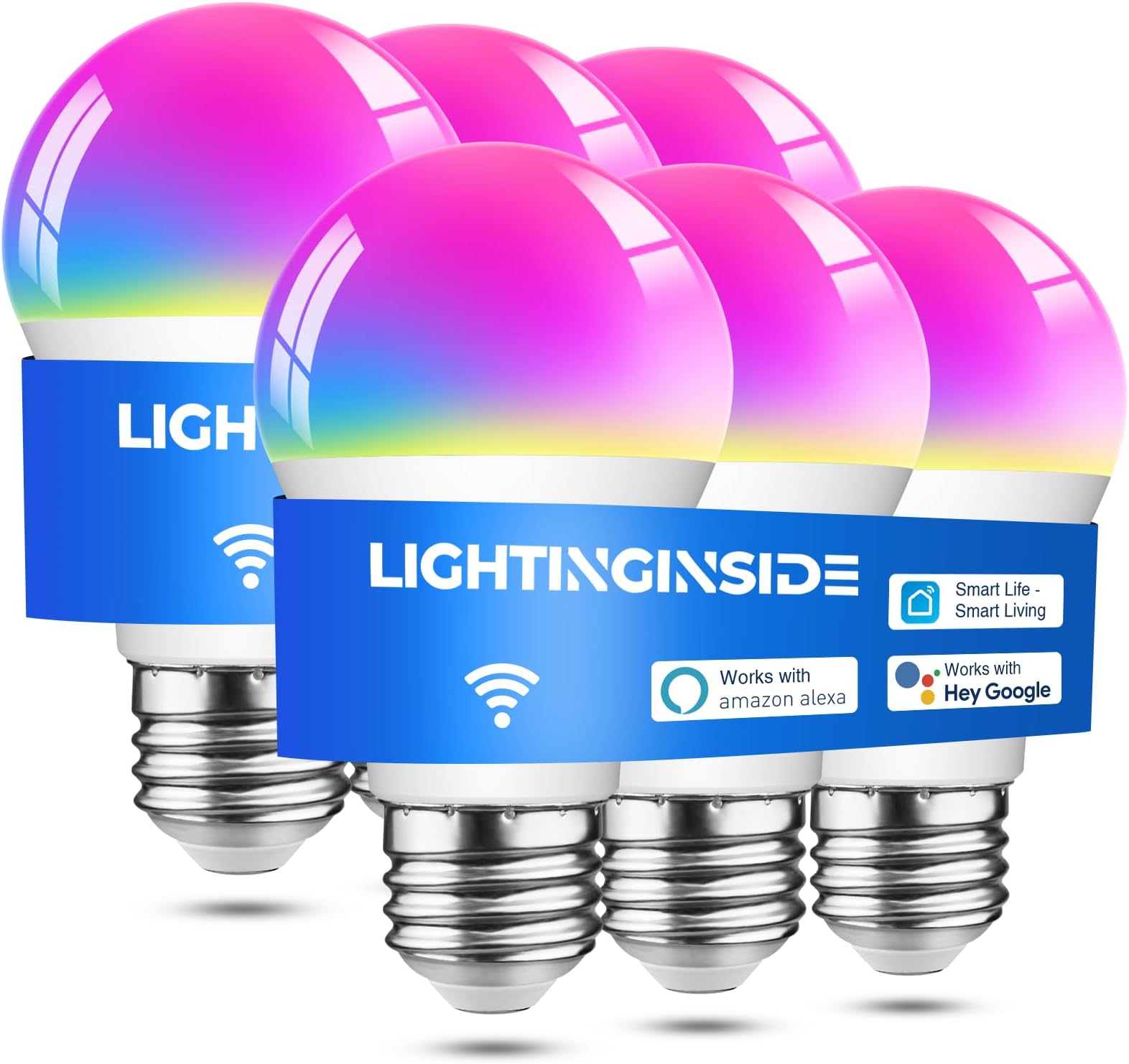 Lightinginside Smart Light Bulbs 60W Equivalent, WiFi Smart Bulb ...