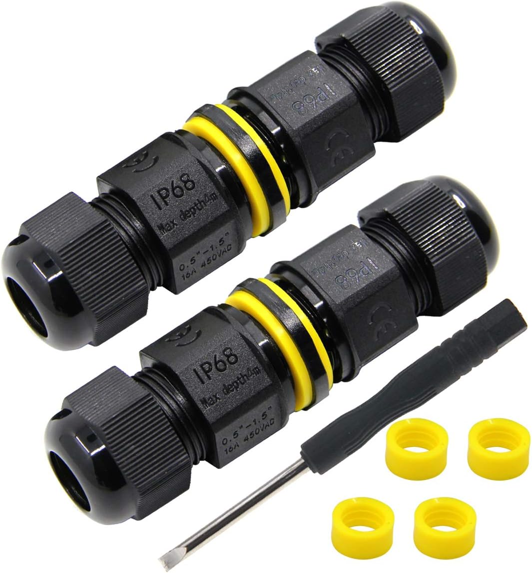 ILSSLI Junction Box Outdoor Waterproof IP68 Electrical Cable Connector ...