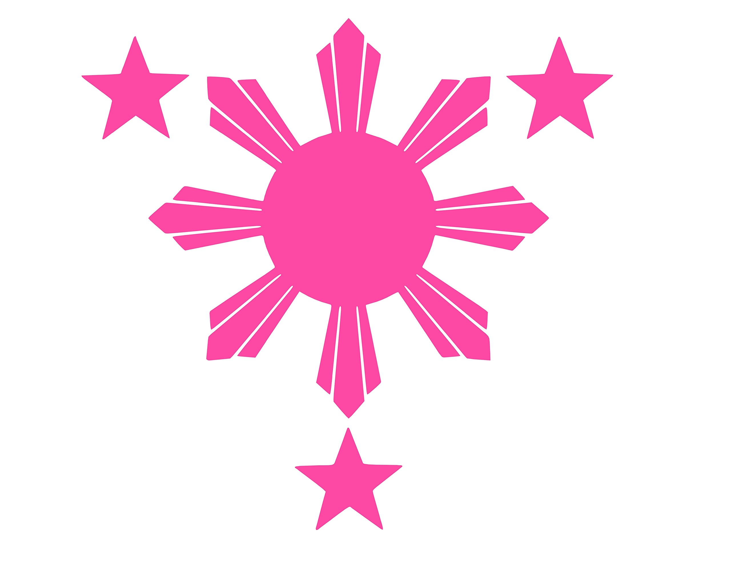 Philippines Flag Eight-Ray Sun Stars 3 Colors Pilipinas Vinyl Decal ...