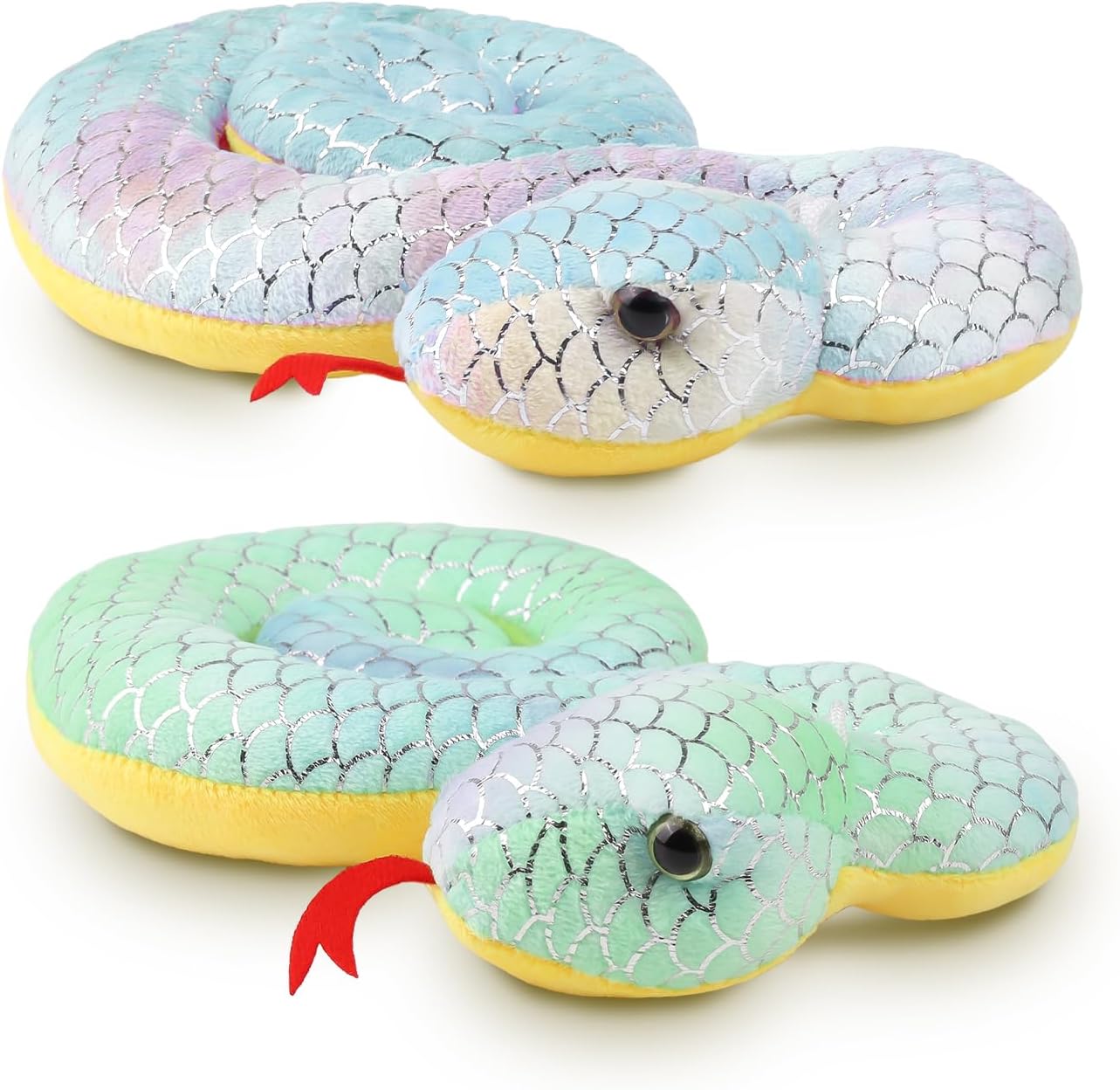 Anboor 2 Pcs Snake Plush Toys, Lifelike Stuffed Snake Toys for Kids ...
