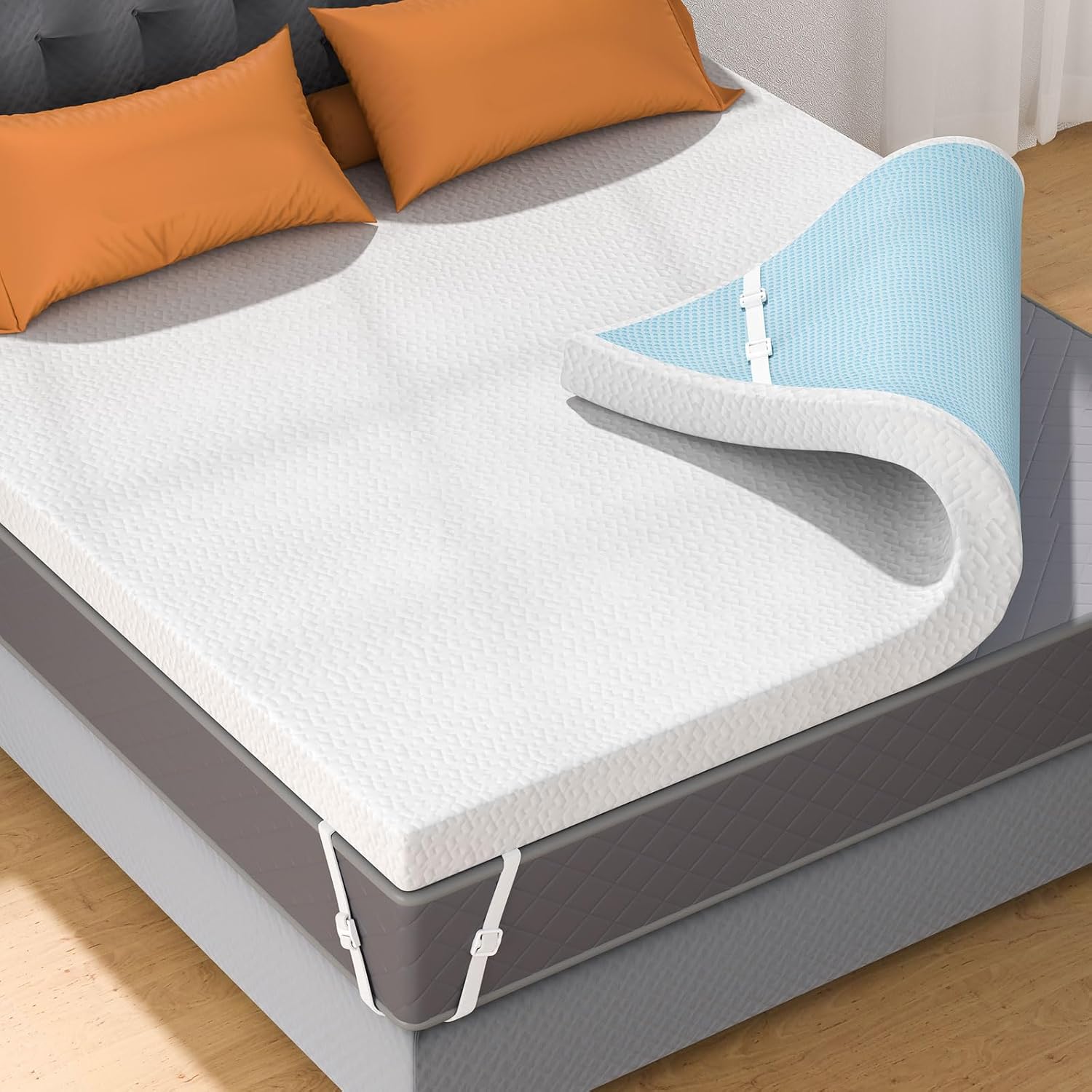 Amazon.com: 3 Inch Gel Memory Foam Mattress Topper Twin XL, Soft ...