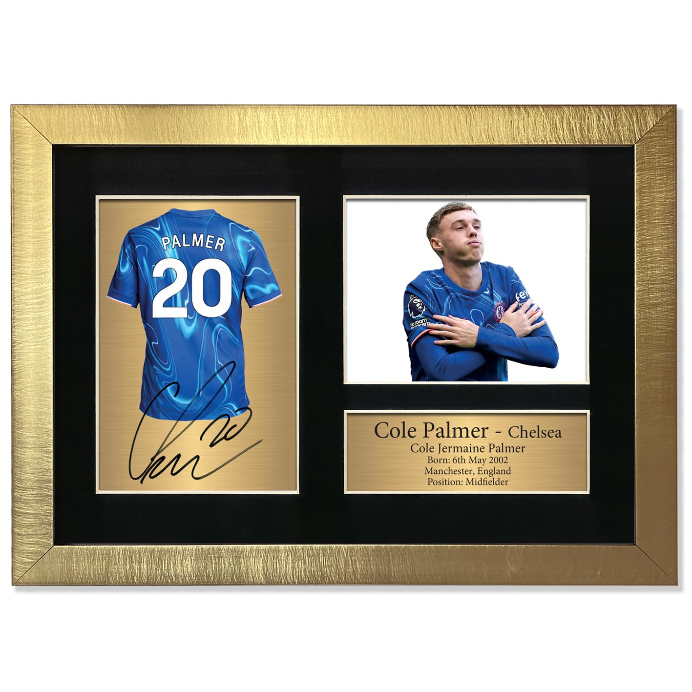 Cole Palmer Chelsea Autograph Signed Shirt Photo Picture Display Gift ...