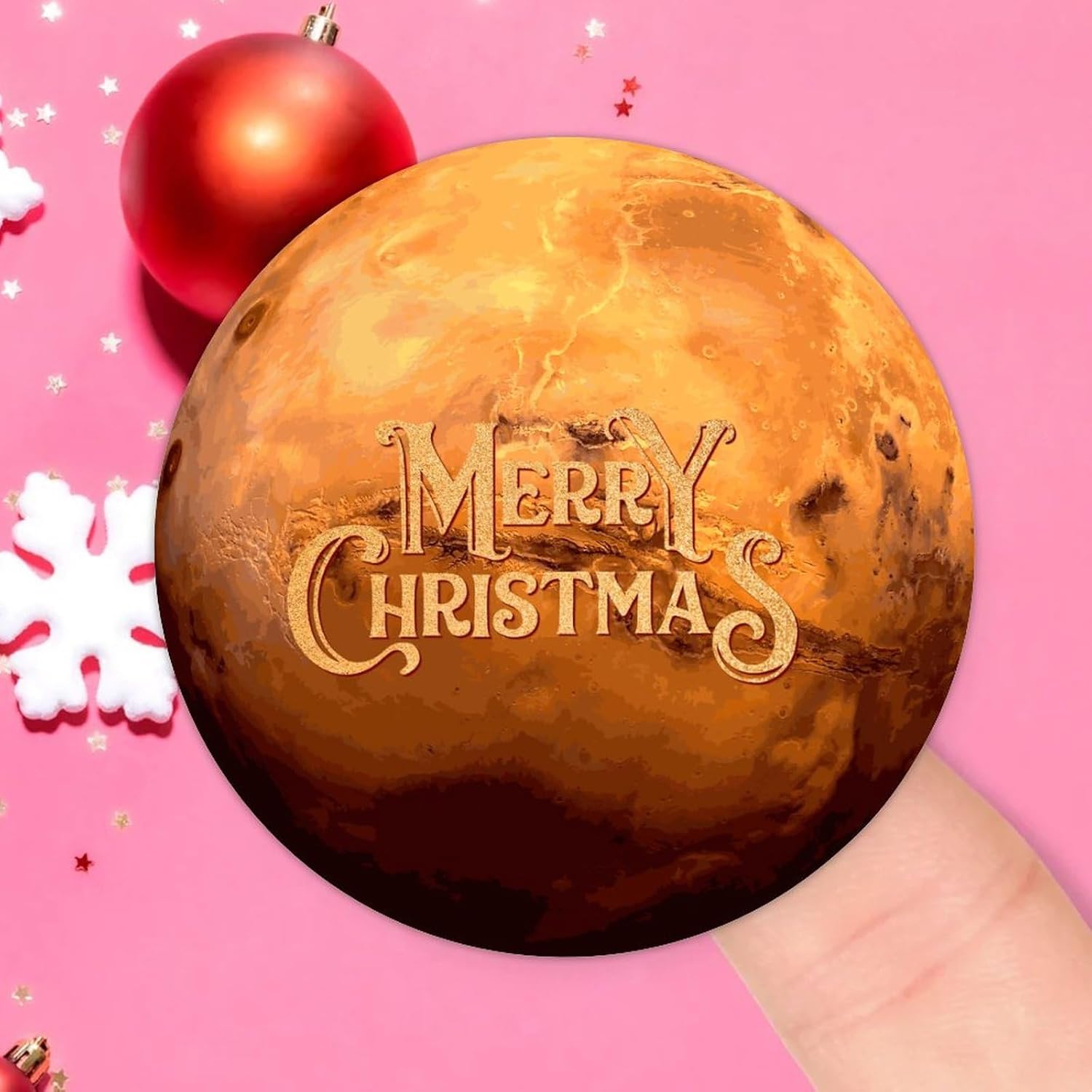 Amazon.com: 2" Round Label Stickers 100pcs Merry Christmas Galaxy ...