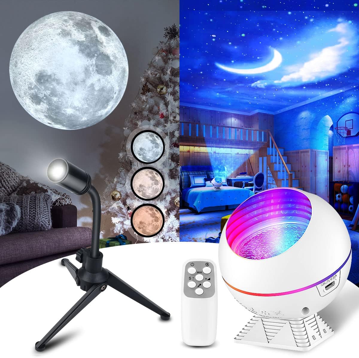 Galaxy Projector Star Projector Night Light Projector for Bedroom ...