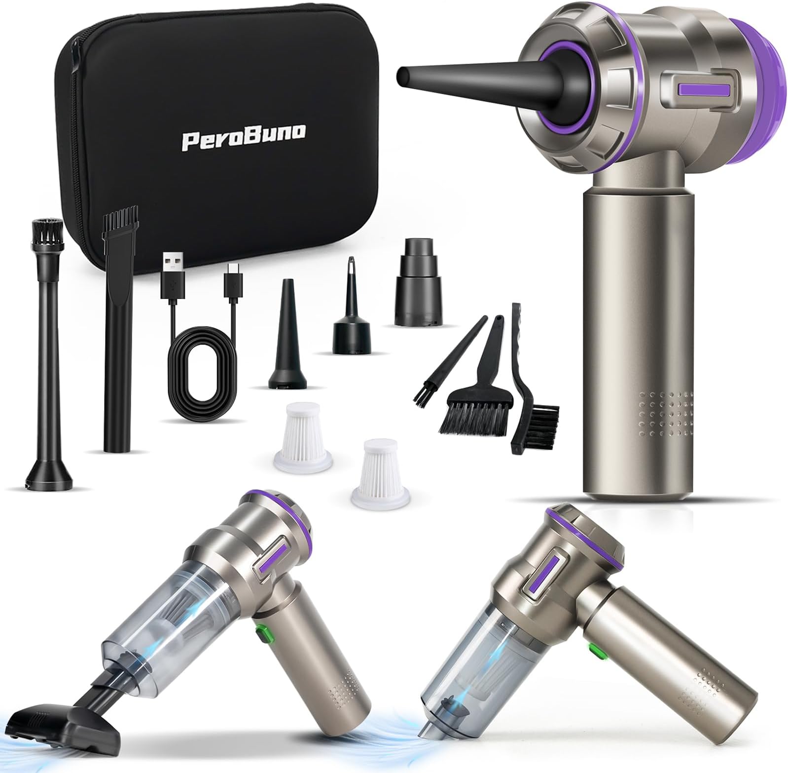 Amazon.com: Compressed air Duster, Yomile 2 in 1 150000RPM Cordless Air ...