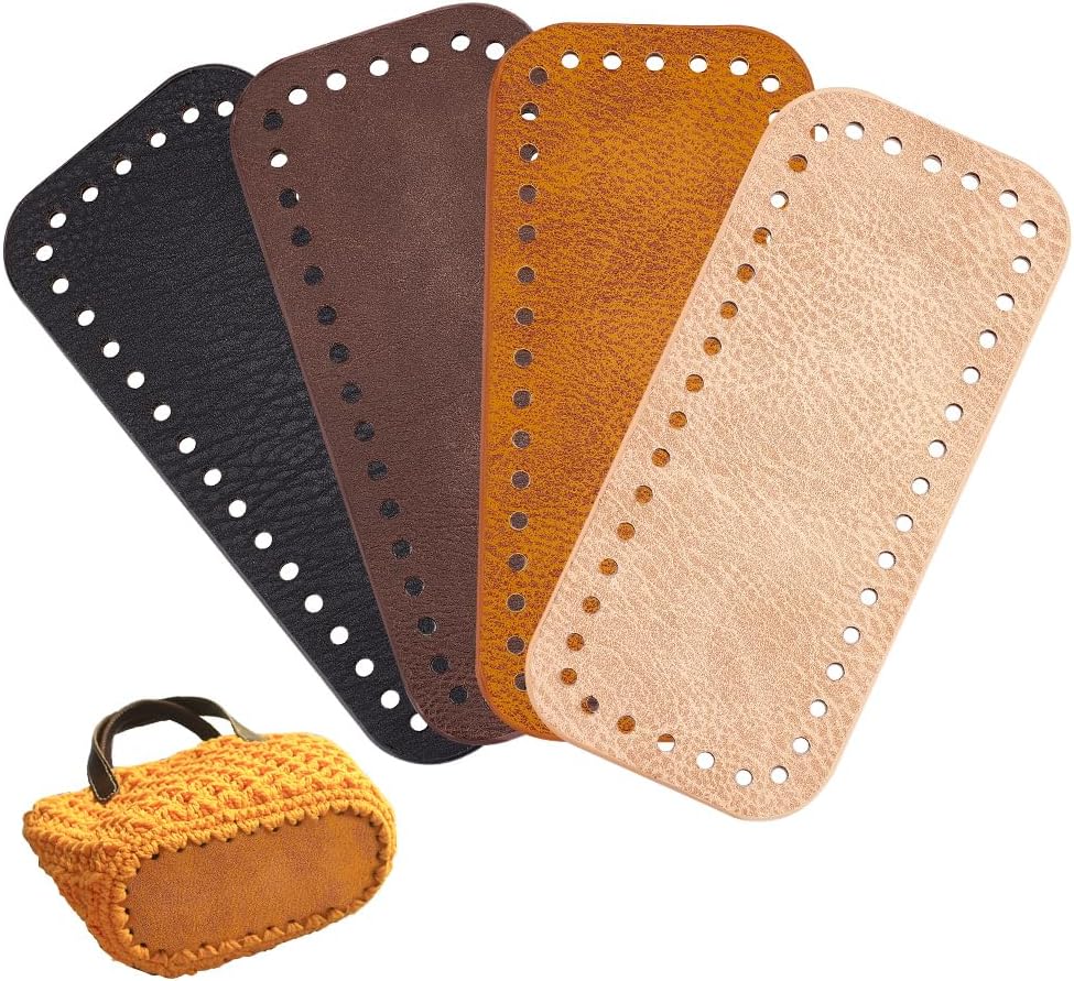 Amazon.com: PH PandaHall 4pcs Leather Bag Bottom for Crochet, 7 x 3 ...