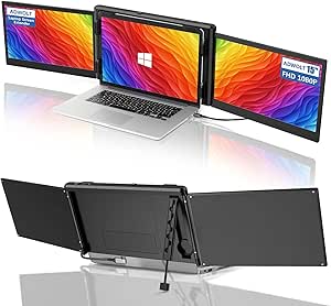 ADWOLT Monitor triplo portátil para extensor de tela de laptop ...