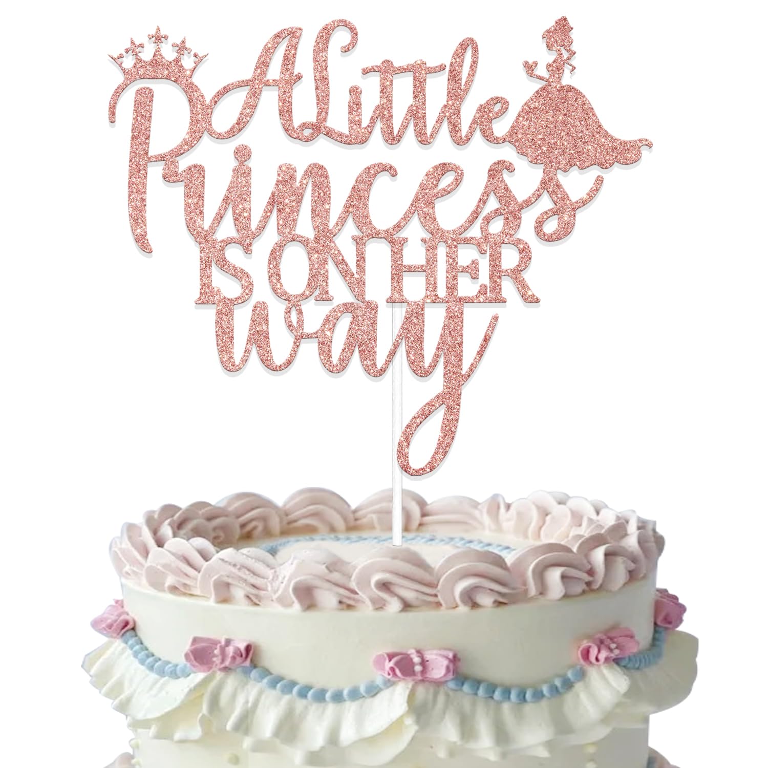 Princess Baby Shower Cake Toppers Pink And Gold Princess Baby Shower