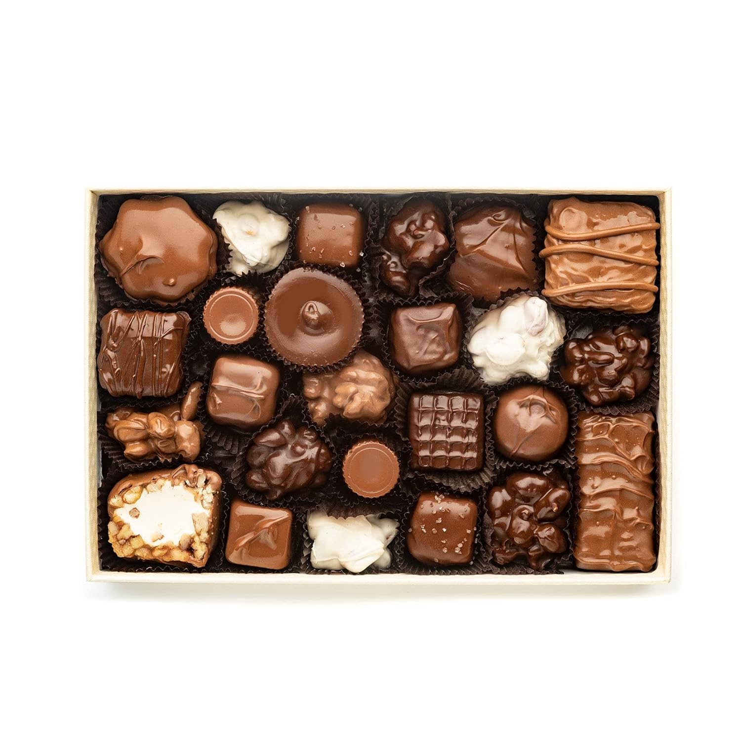 Amazon.com: Sugar Free Nuts & Caramels Chocolate Assortment, 1 lb, Low ...