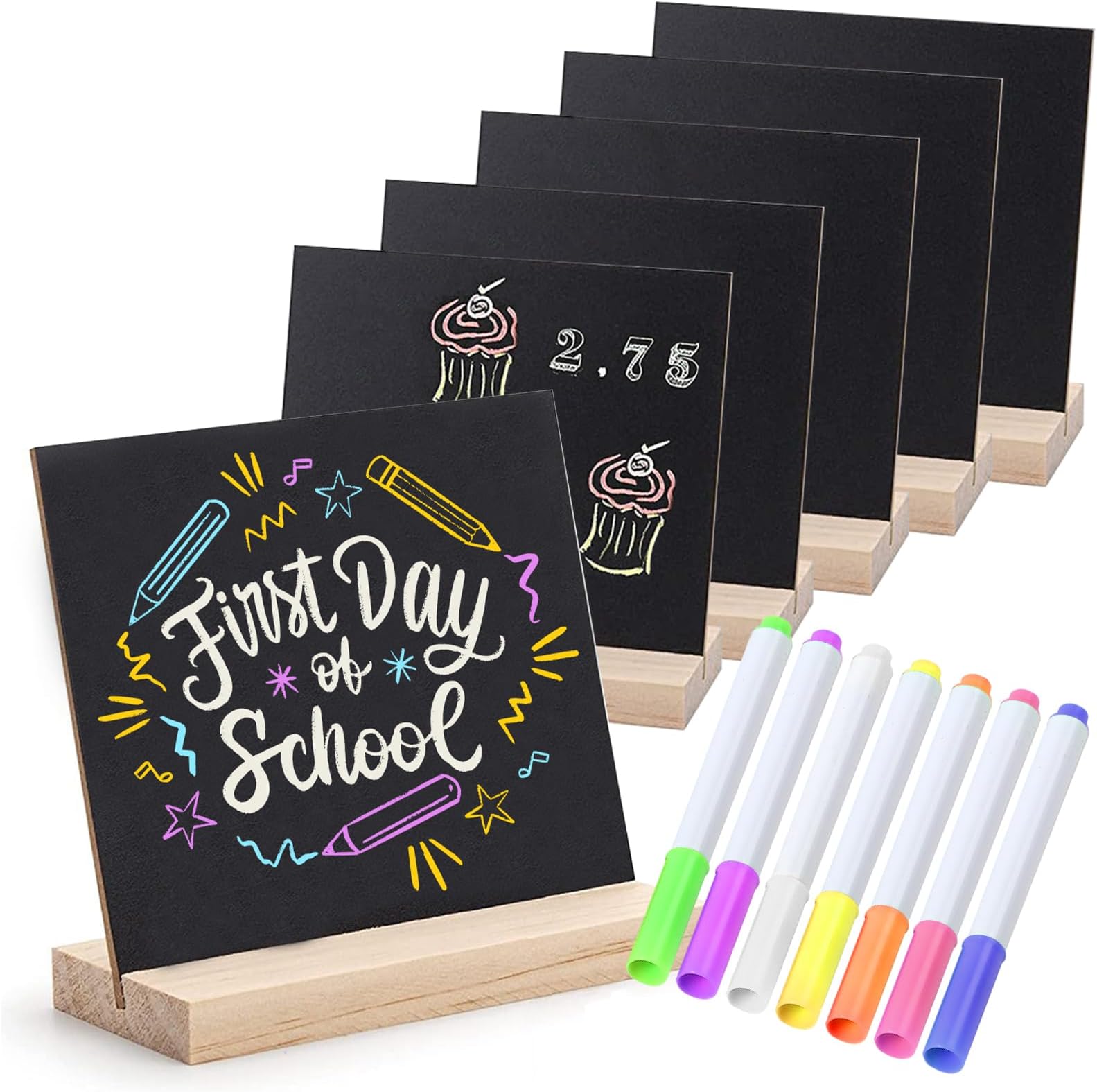 Amazon.com : 20PCS Mini Chalkboard Signs, 5 X 6 Inch Small Chalkboard ...