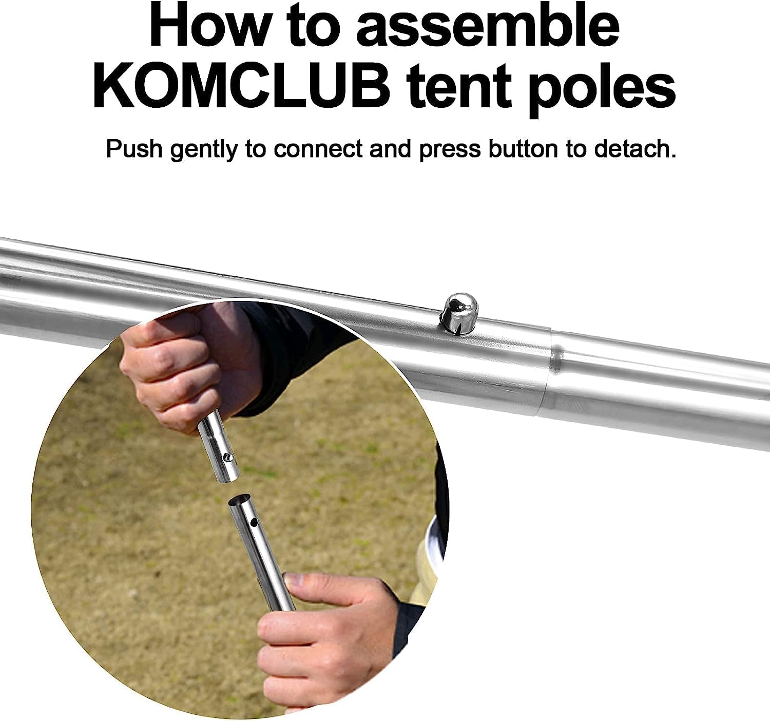 Snapklik.com : Telescoping Tent Poles Adjustable Tarp Poles Camping ...