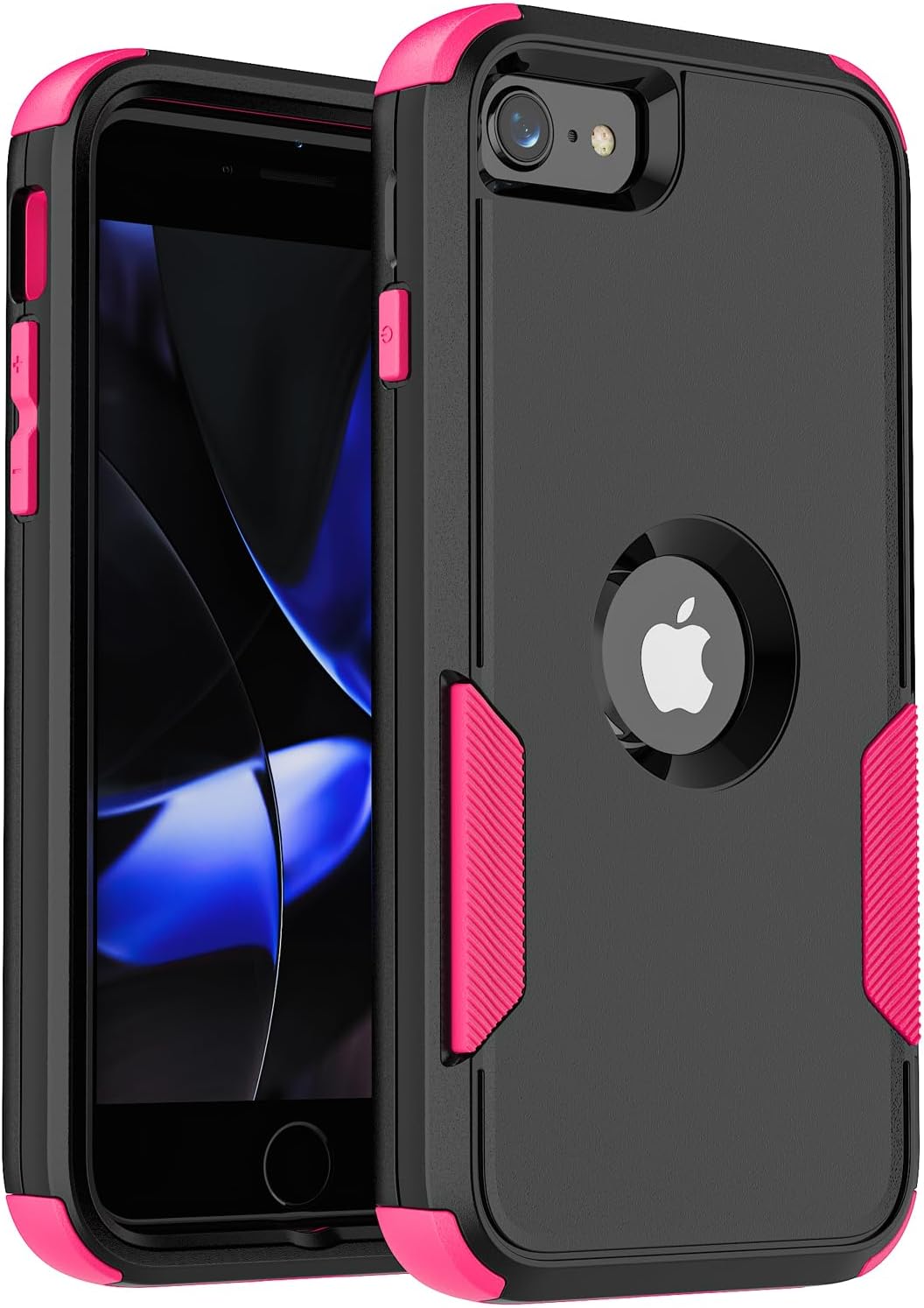 Amazon.com: iPhone SE 2020 Case,iPhone SE 2022 Case,3 in 1 Phone Case ...