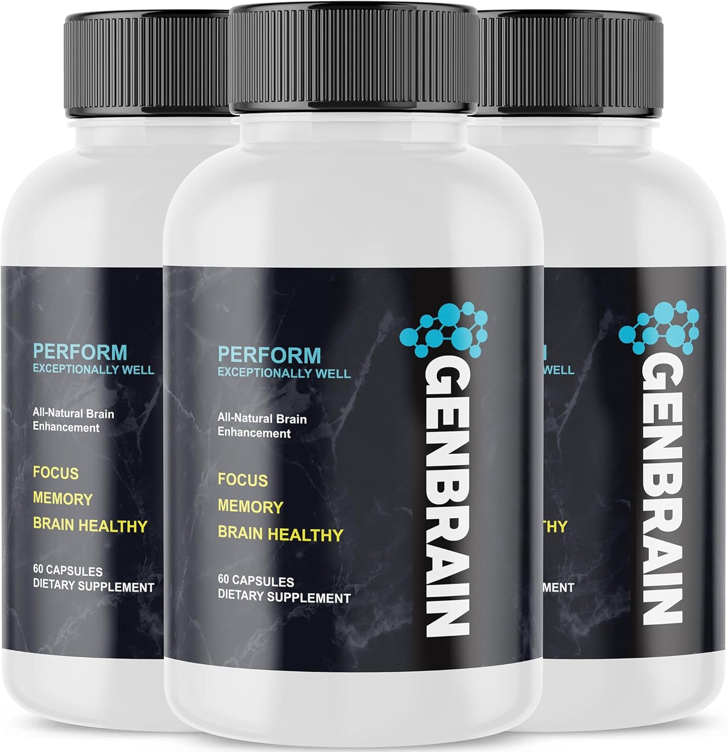 (3 Pack) Genbrain Brain Supplement Pills Genbrain Focus Memory Brain ...