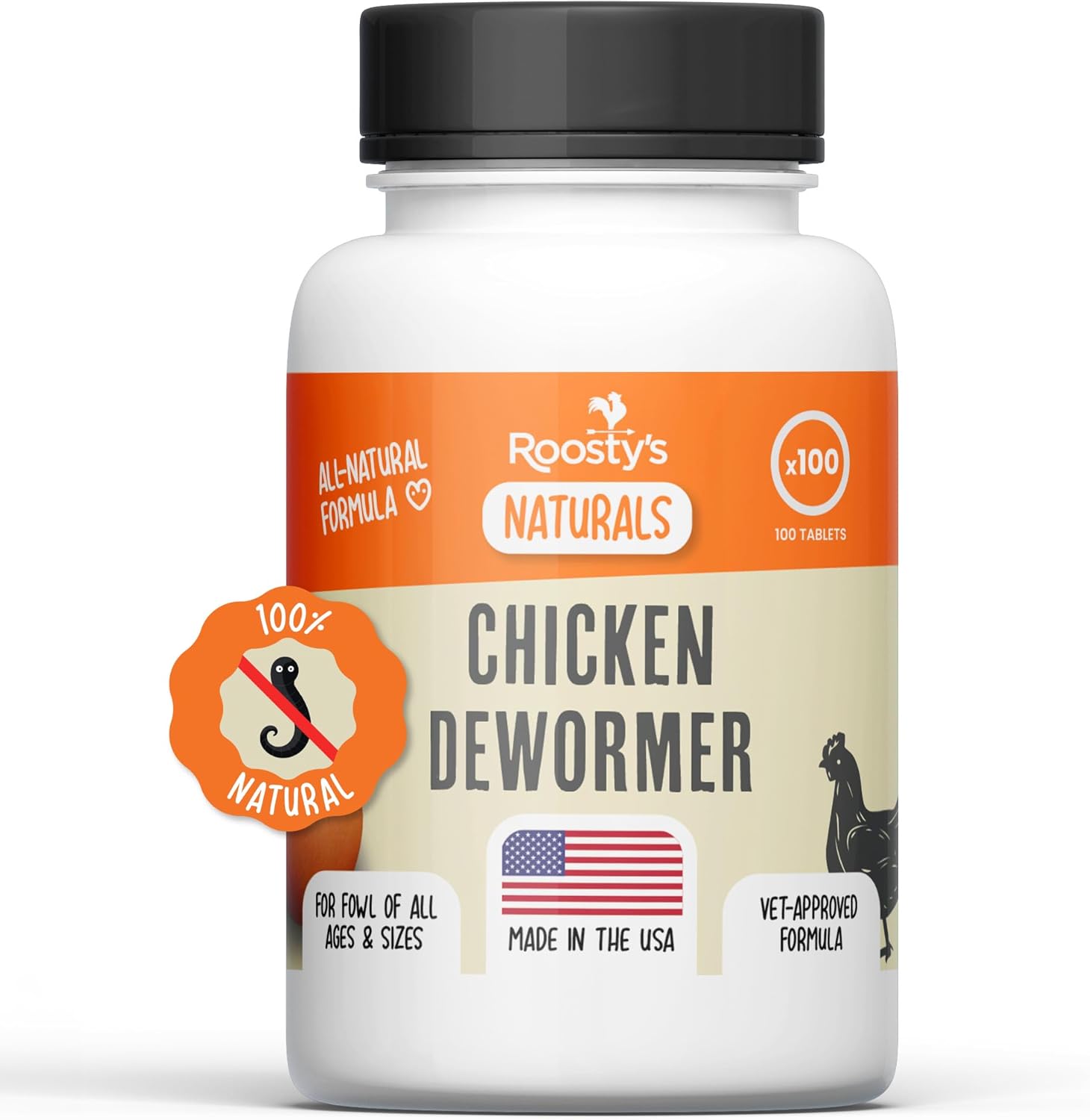 Amazon.com: Roosty's Naturals De-Wormer for Chickens | 100 Count | All ...
