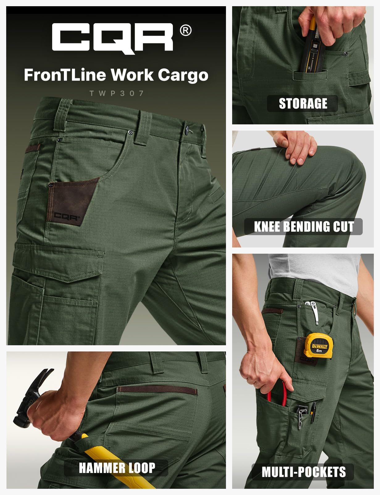 Snapklik.com : Mens Quick Dry Work Pants, Water Resistant Outdoor ...