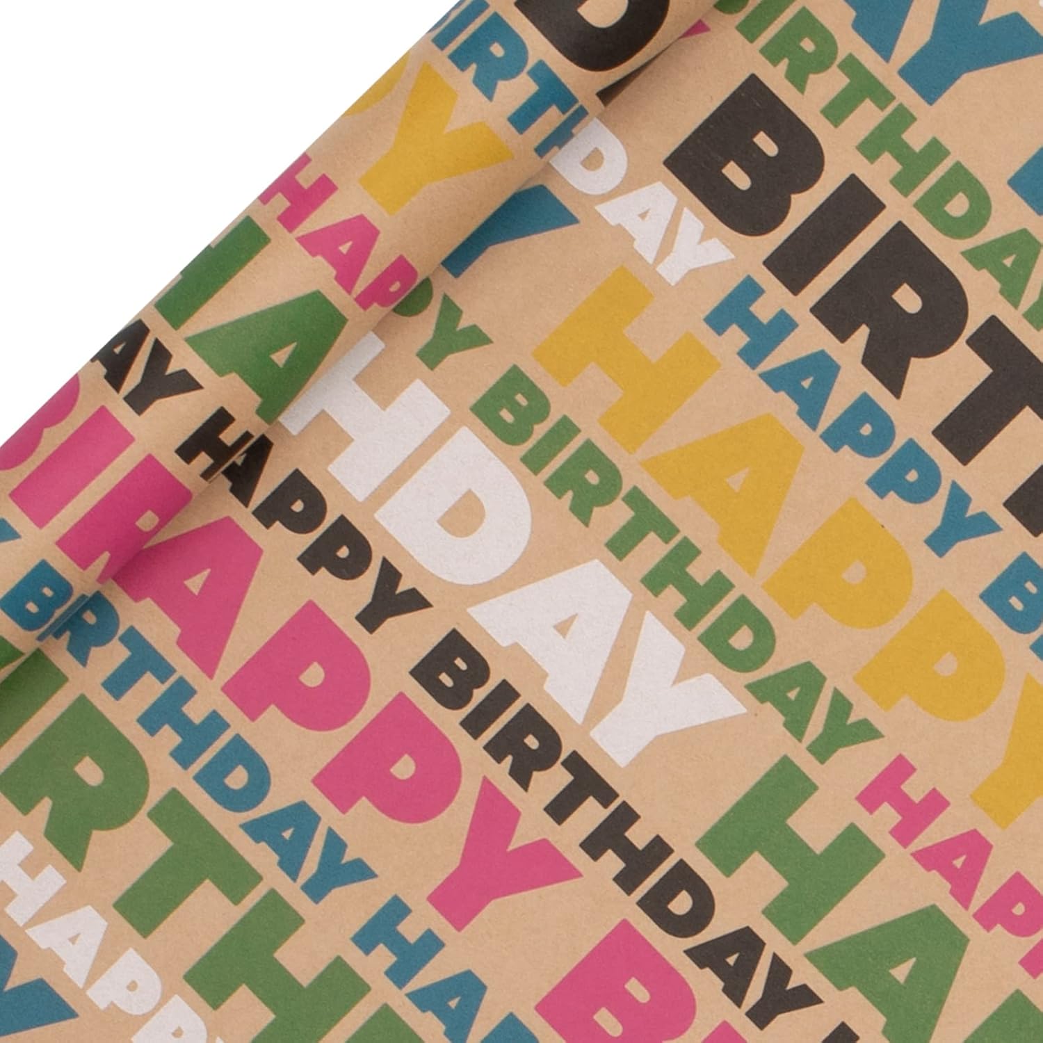 Amazon.com : Glick Luxury Roll Wrap, Multi Kraft Wrapping Paper ...