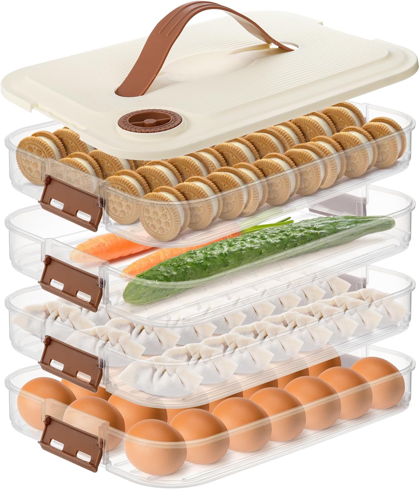 Amazon.com: MANHONGYU 4-layer Food Storage Containers,Plastic Cookie ...