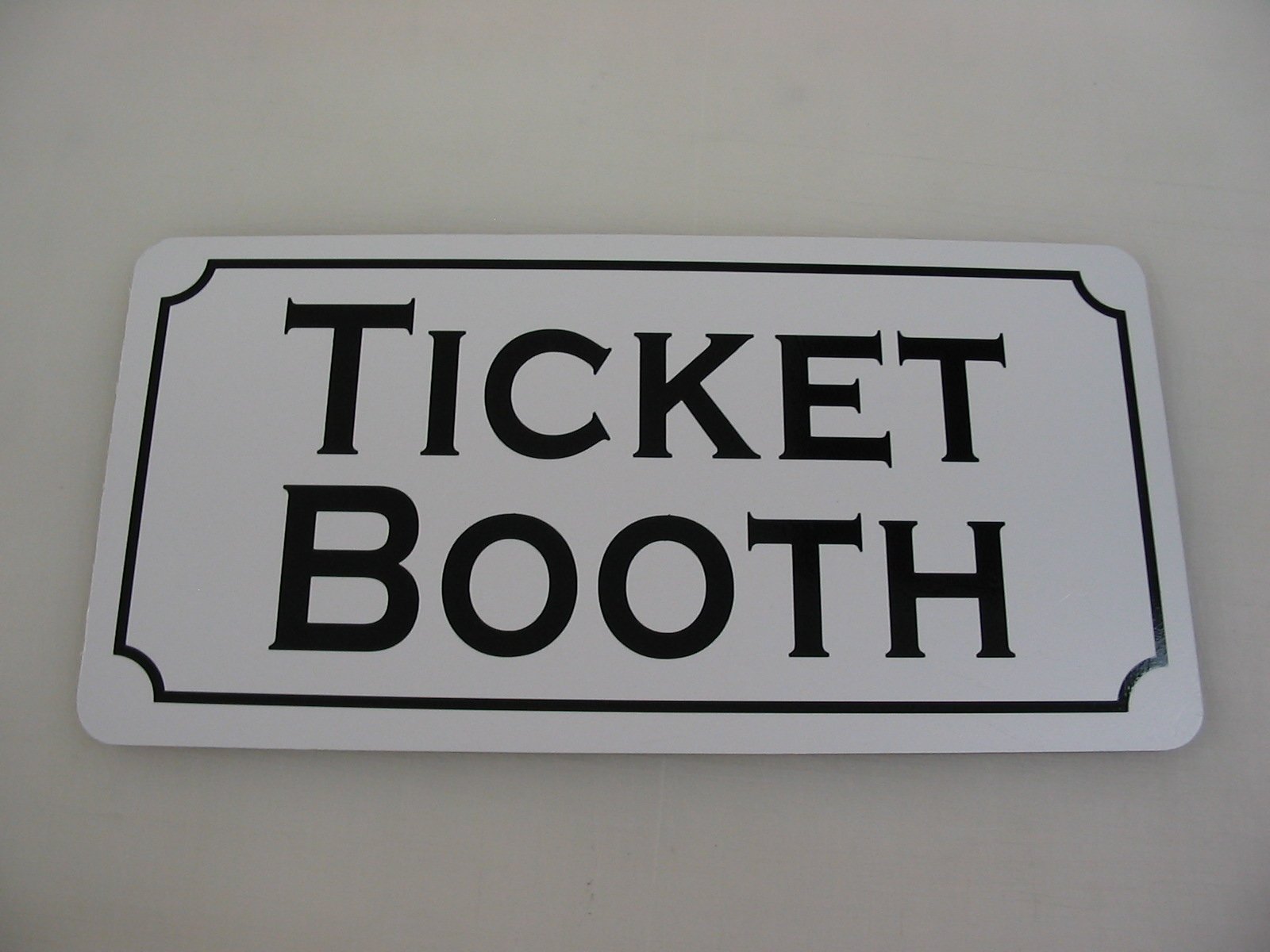 Amazon.com : Ticket Booth 6x12 Metal Sign : Office Products
