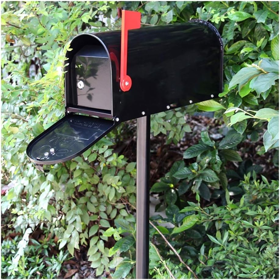 KONGY Mailbox, Outdoor-Standing Galvanised Steel Weatherproof Post Box ...