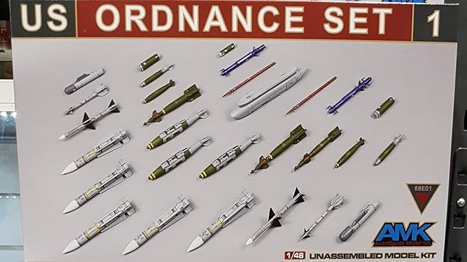 Amazon.com: AMK AvantGarde Model Kits 1/48 US Ordnance Set 1 88E01 ...