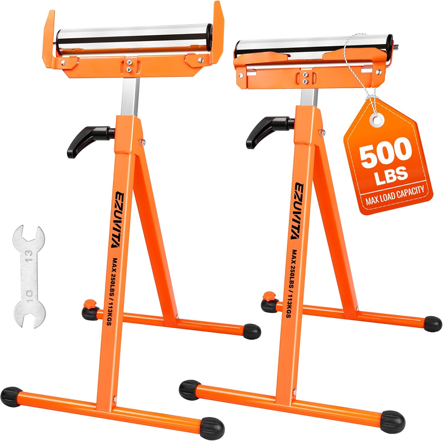 Amazon.com: EZUVITA 2-Pack Folding Roller Stands, 250 LBS Load Capacity ...