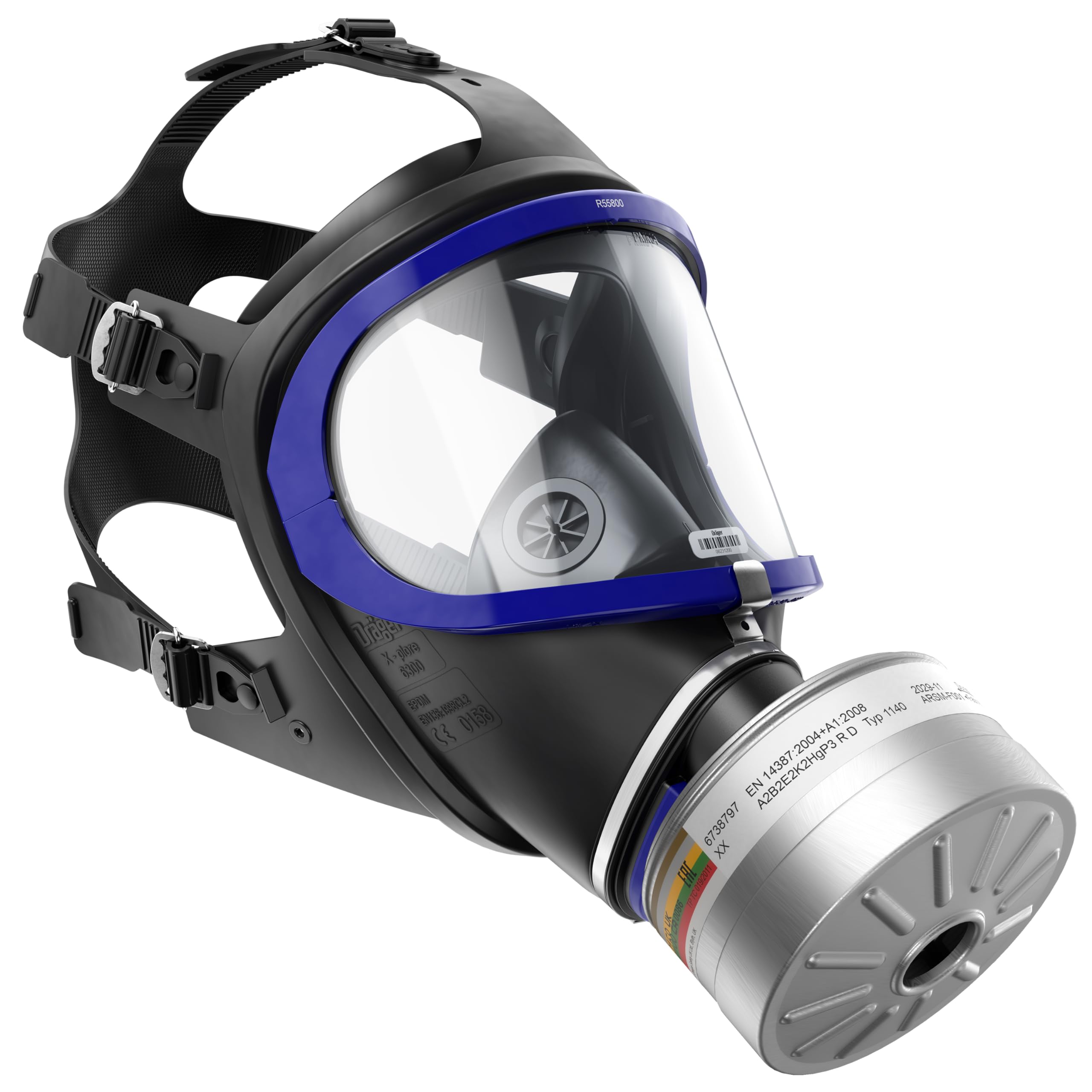 Dräger X-plore 6300 Maschera a pieno facciale con filtro A2B2E2K2 HG P3 ...
