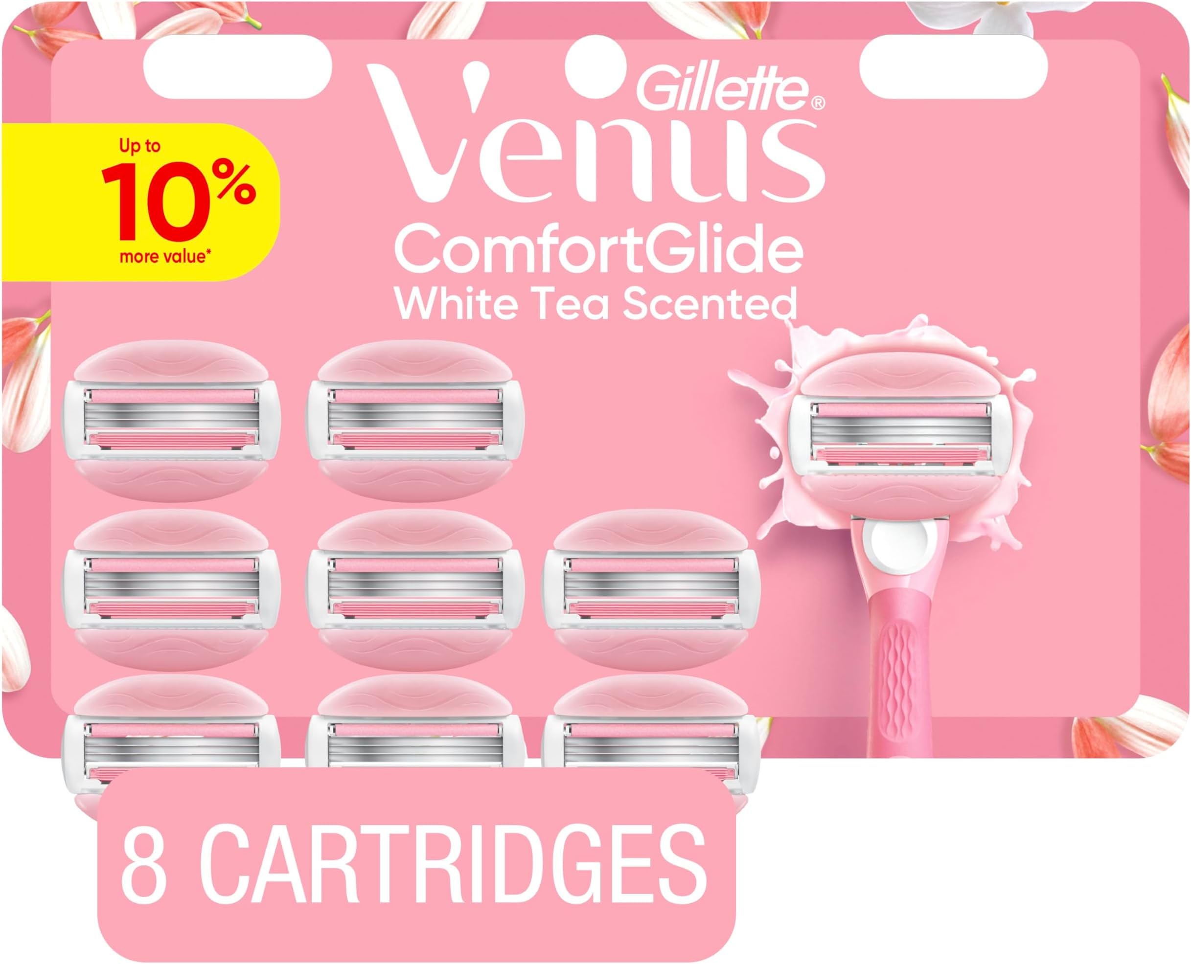 Amazon.com: Gillette Venus ComfortGlide White Tea 4 count, with ...