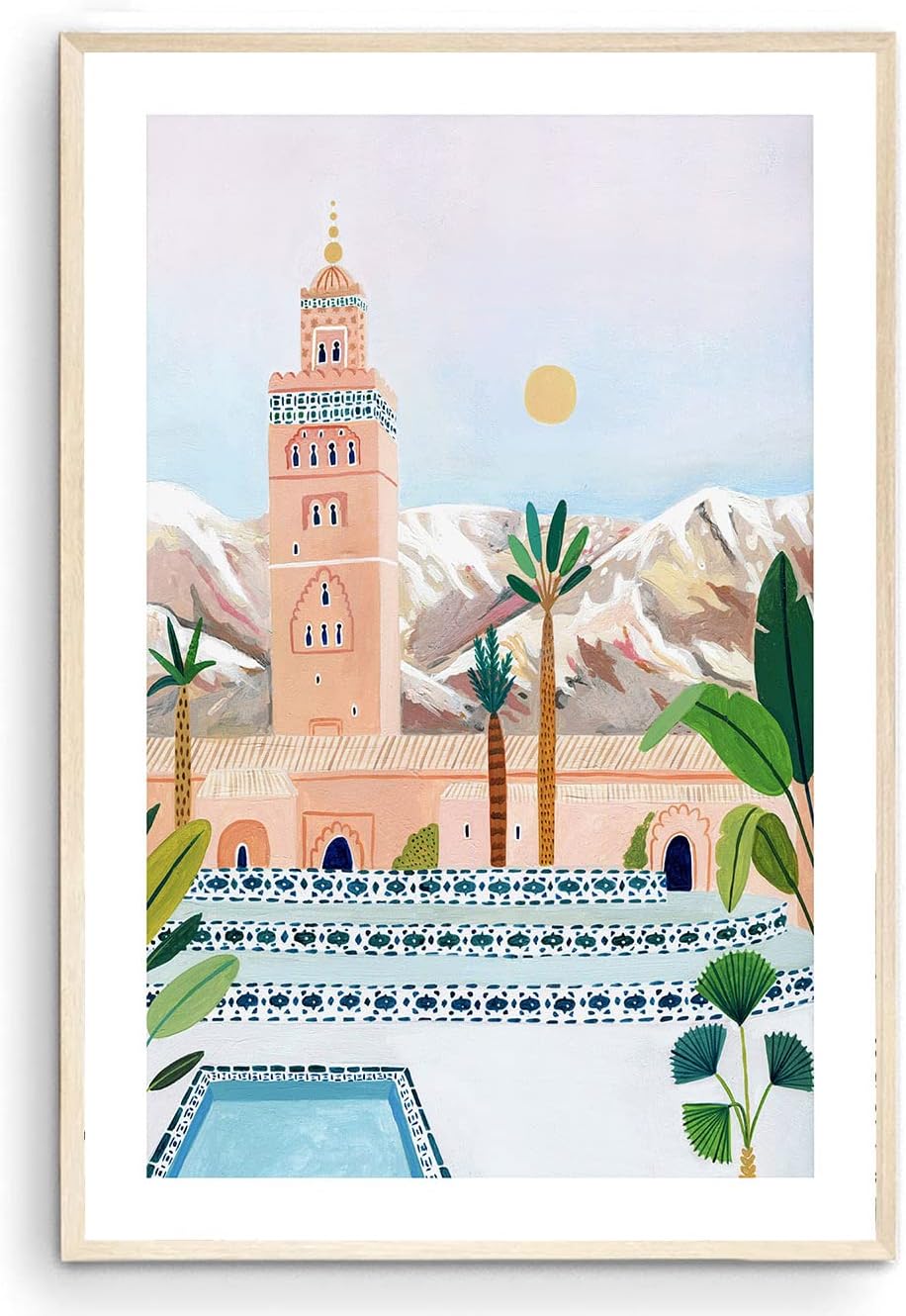 Amazon.com: Nationcog Marrakech Art Print, Morocco Art Print, Marrakech ...