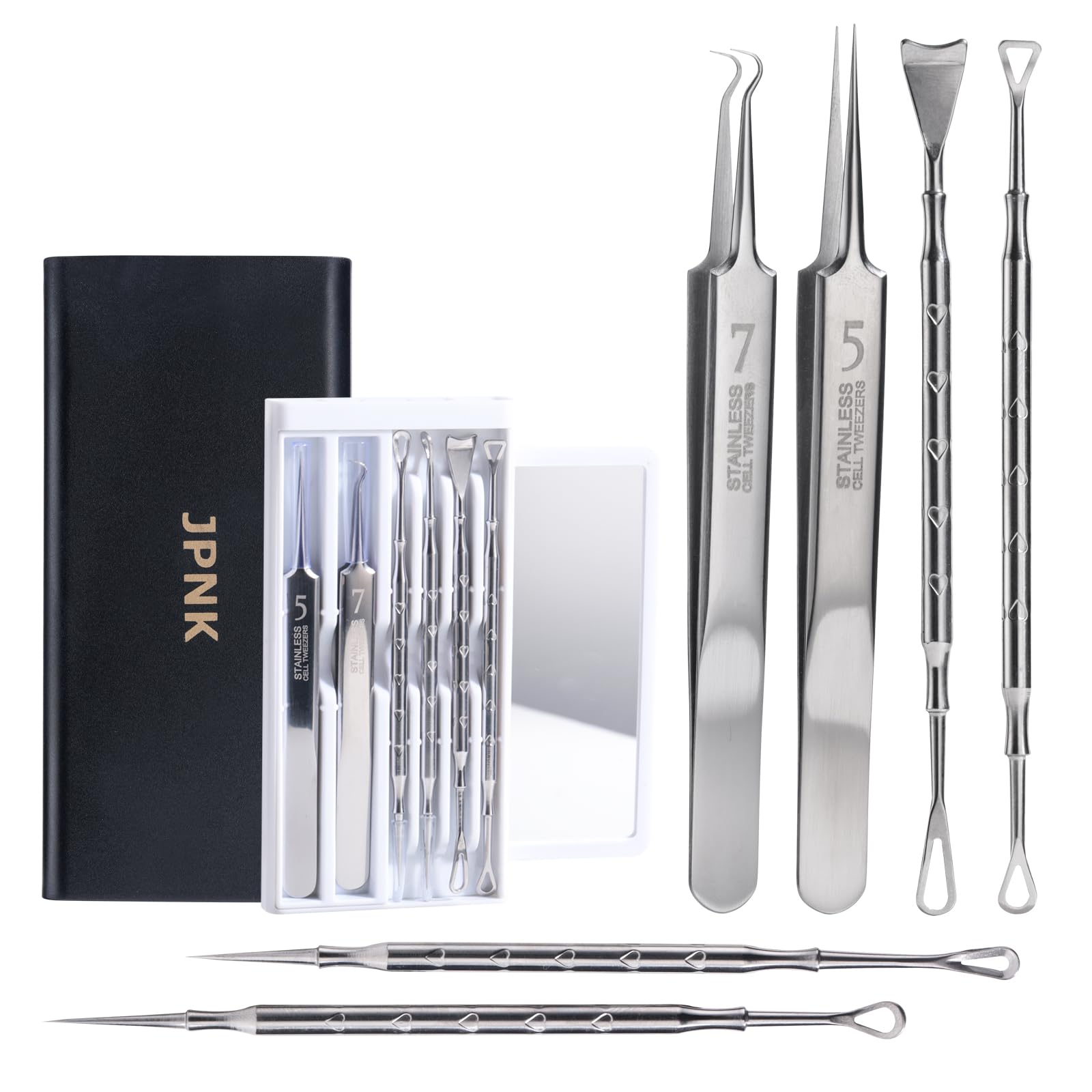 Snapklik.com : JPNK Black Acne Extractor Tool, Professional Stainless ...