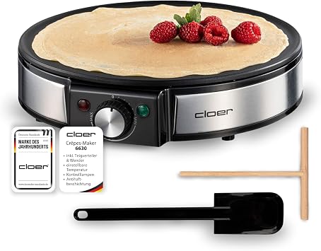 Amazon.de: Cloer 6630 Crêpes-Maker für hauchdünne Crêpes, 30 cm ...
