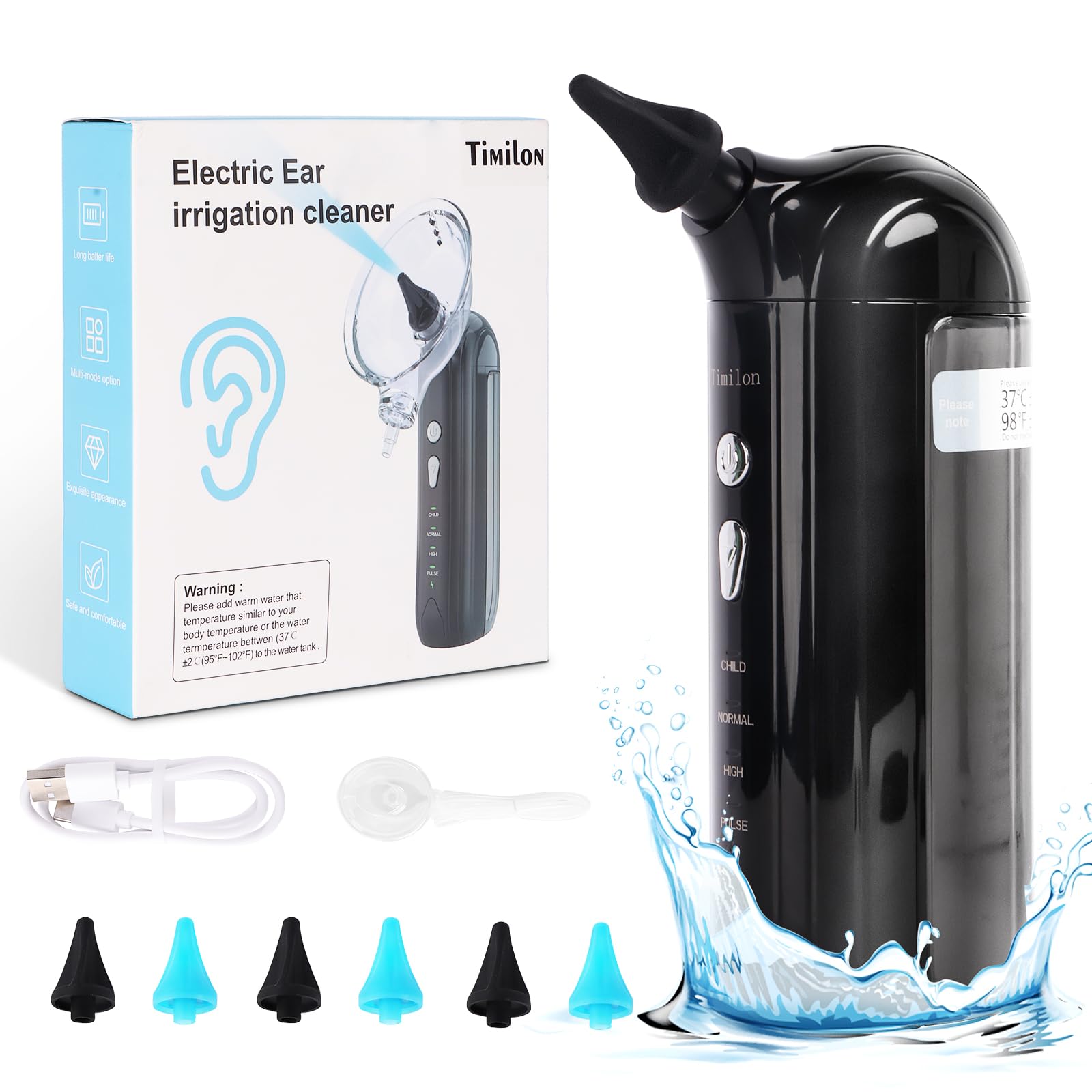 Amazon.com: Electric Ear Wax Removal Kit Water Powered Ear Cleaner Safe ...