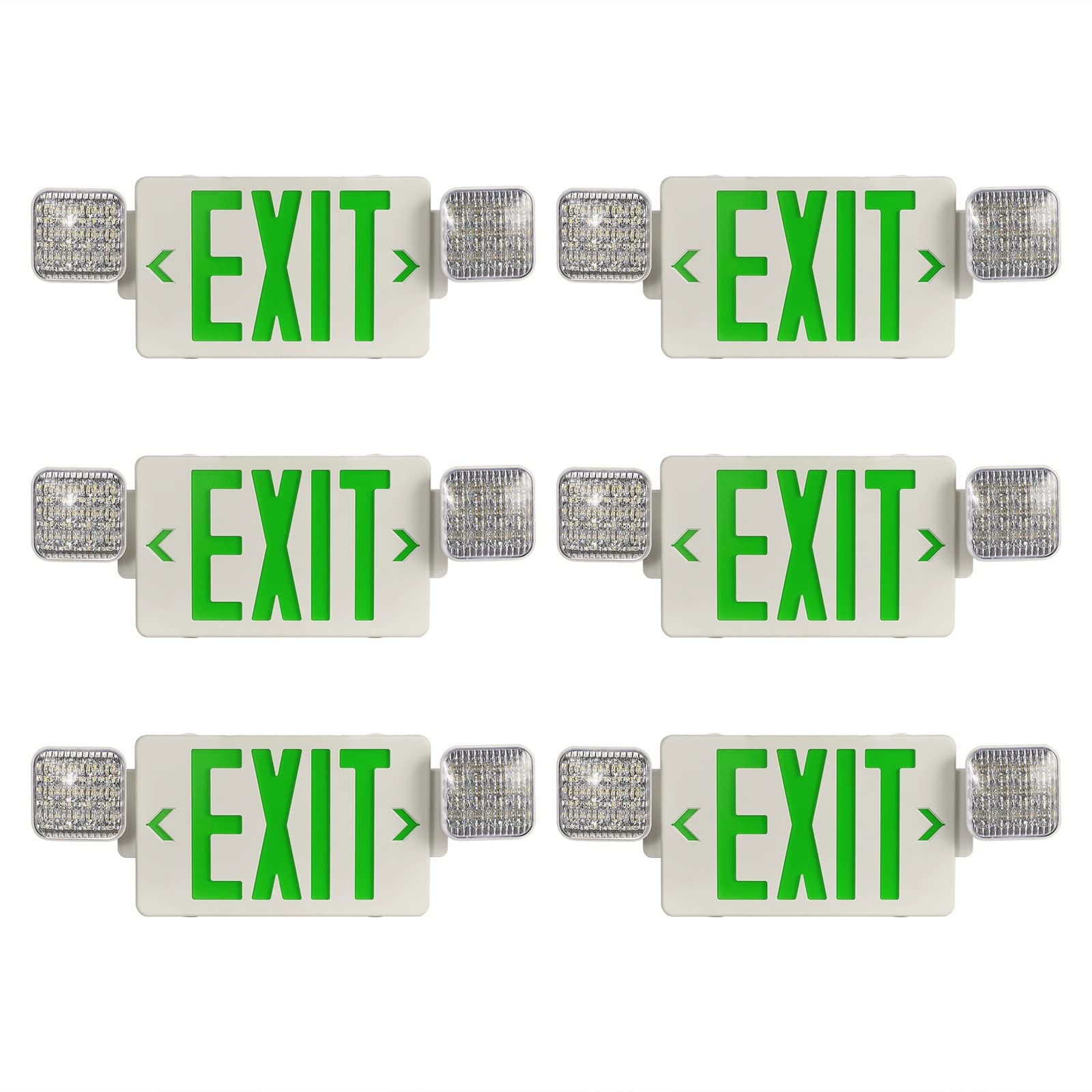 TANLUX Green Exit Sign with Emergency Lights, LED Emergency Exit Light ...