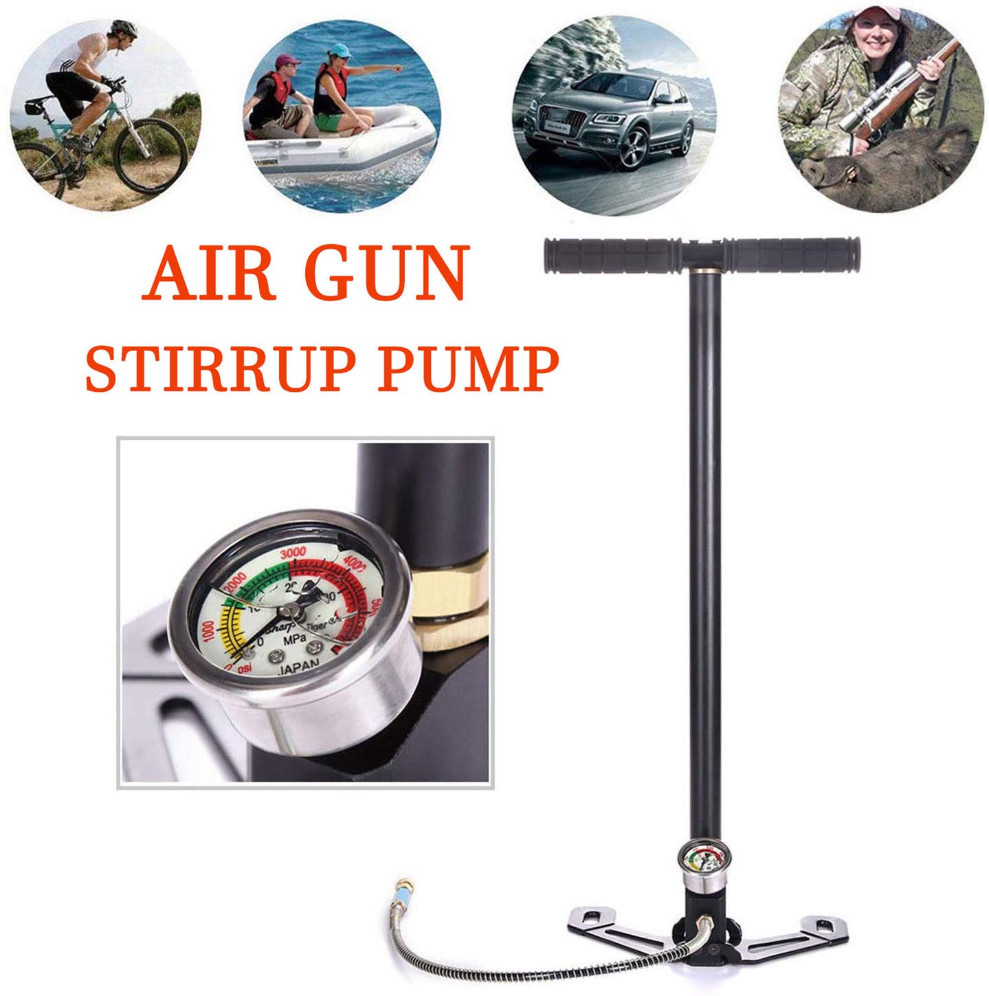 Buy 4500psi Hand Pump High Efficiency 3 Stage Pump Design Folding ...